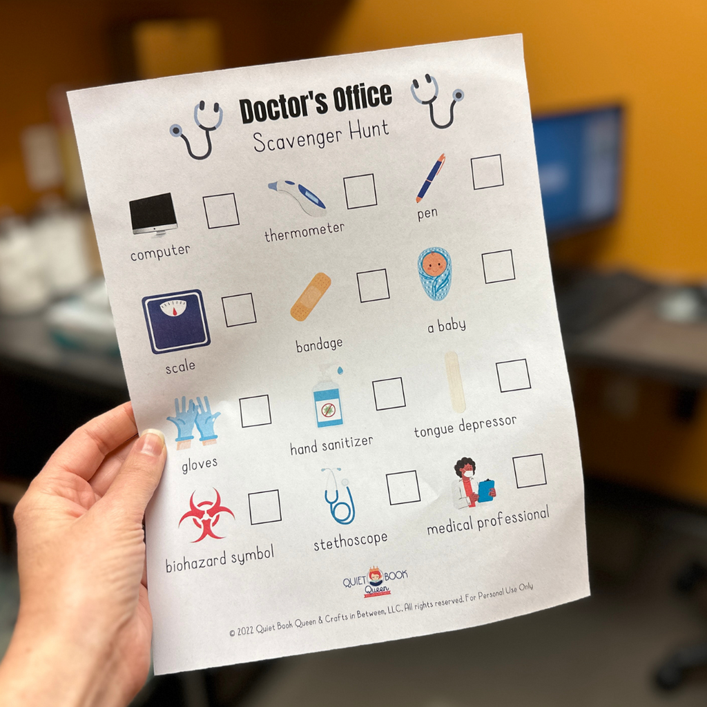 Doctor's Office Scavenger Hunt PDF Printable – Kailan Carr