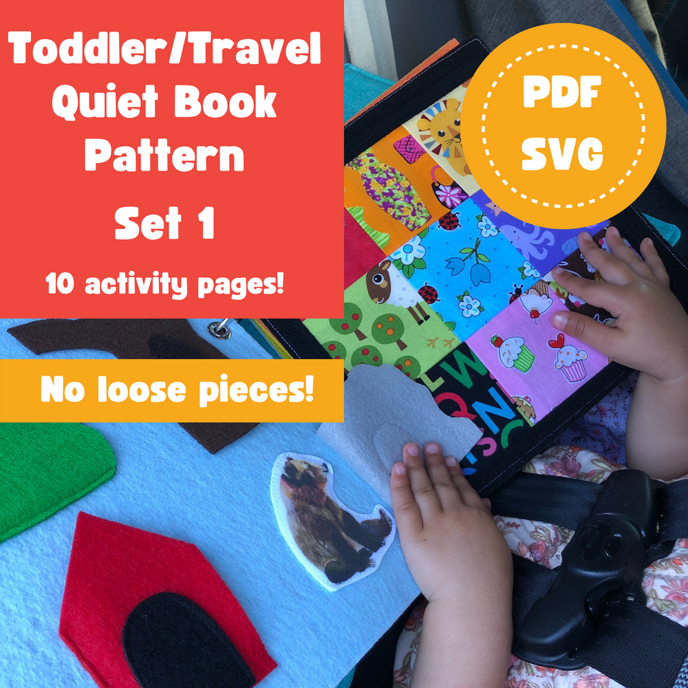 Travel/Toddler Quiet Book Set 1 Template and Instructions Bundle ...